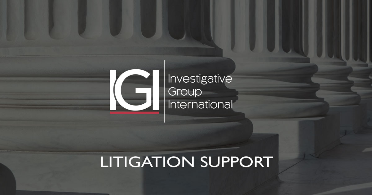 IGI | Investigative Group International | Litigation Support